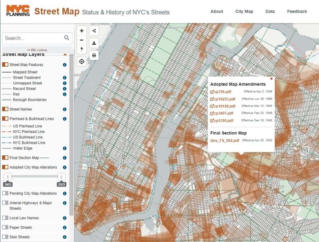NYC Street Map: A city app now lets you look at historical streets