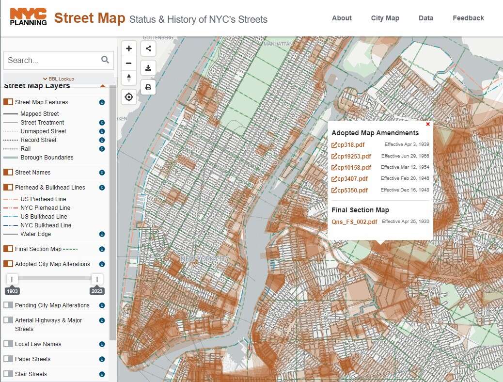 NYC Street Map: A city app now lets you look at historical streets